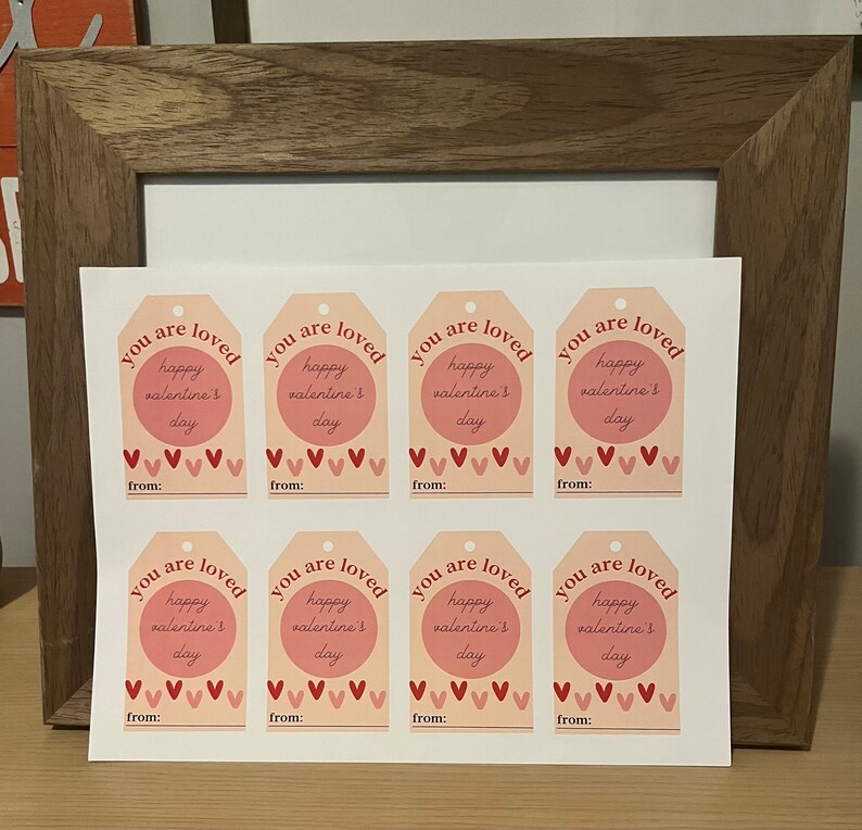 Printable Valentine's Day Gift Tags, Gift Tags for Valentine's Day ...