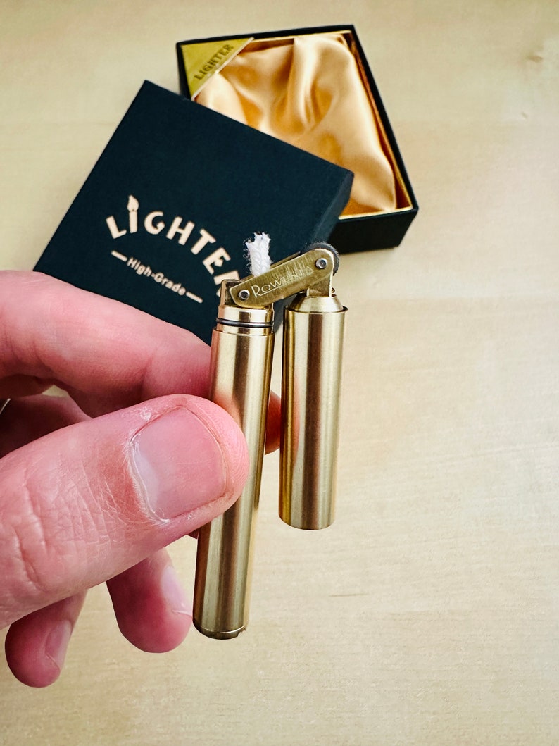 Lighter Kerosene Brass Lighter Stick Lighter Windproof - Etsy