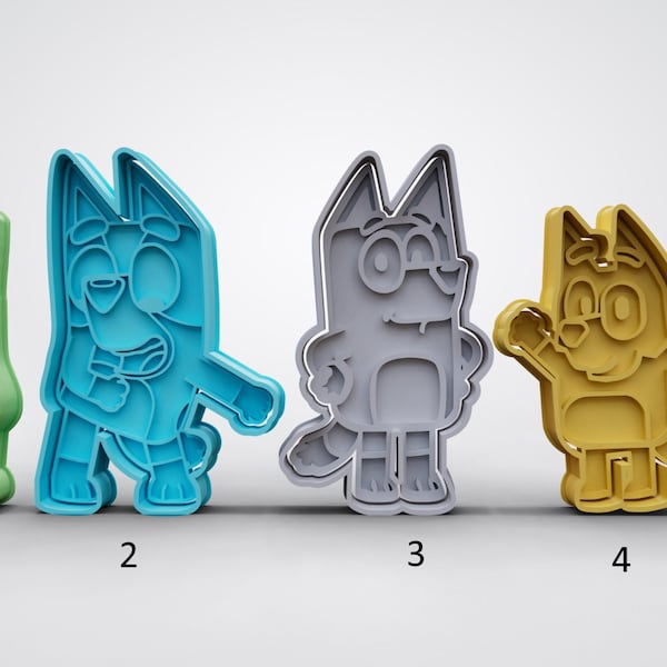 Bluey Cookie Cutter and Stamp - Etsy