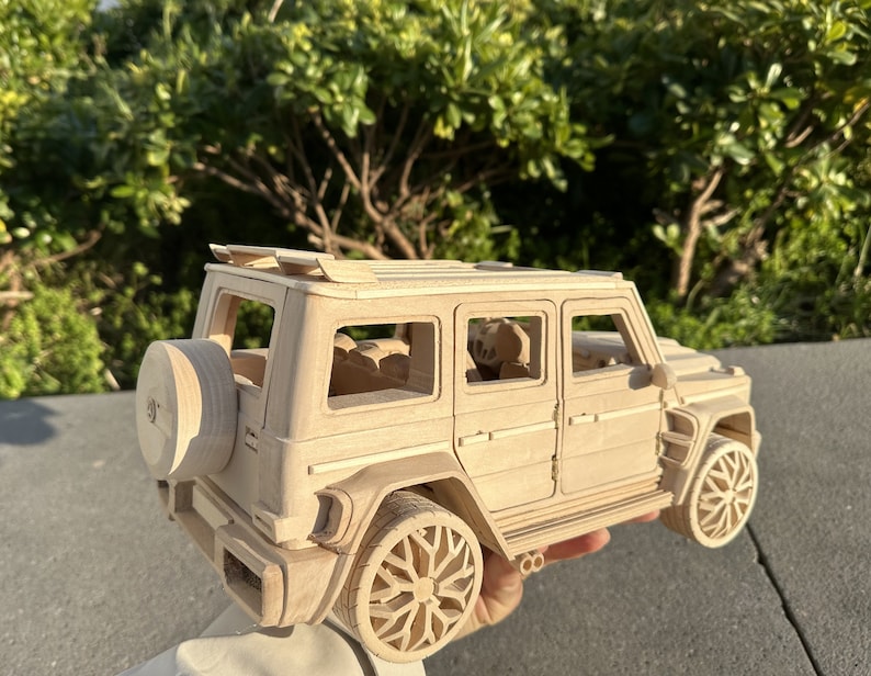 Mercedes G63 Brabus Carmodel 1:13 Scale, Handcrafted From Natural Wood ...