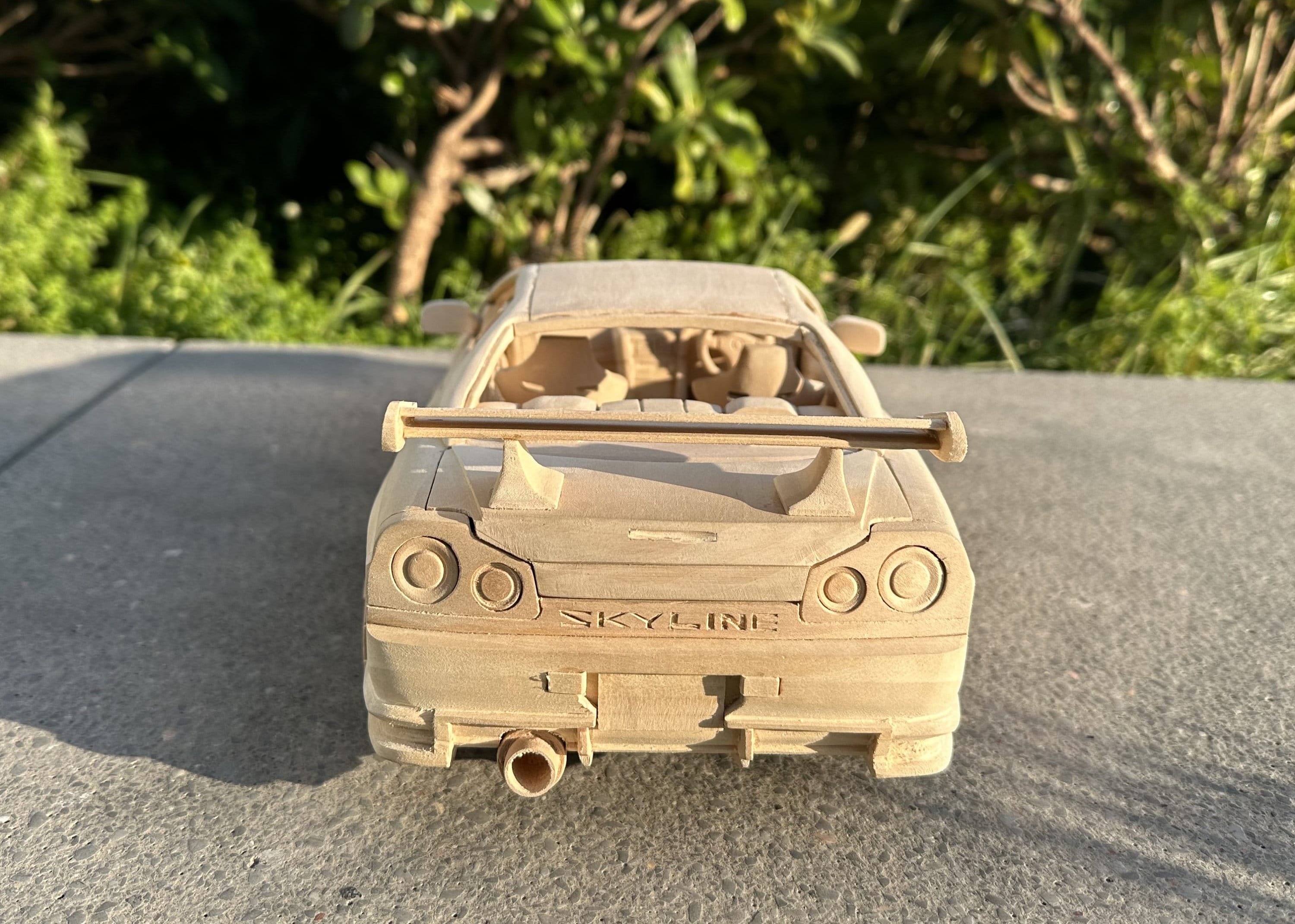 Nissan Skyline GTR, R34, 1/13 Scale, Wooden Car, Handcrafted Toys ...