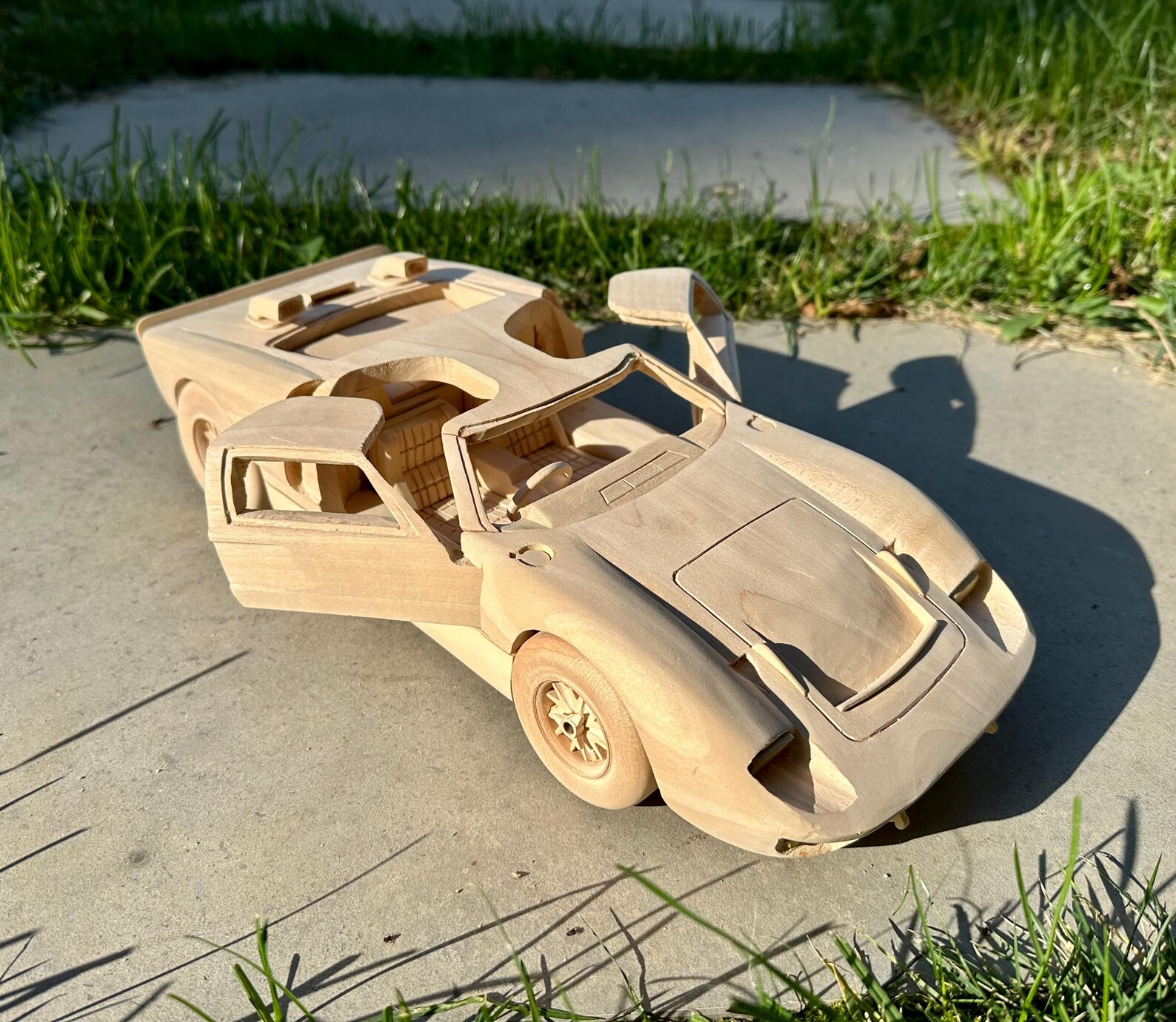 Ford GT40 Mk2 1966, Handcrafted, Natural Wood, %100 Handmade, Natural ...