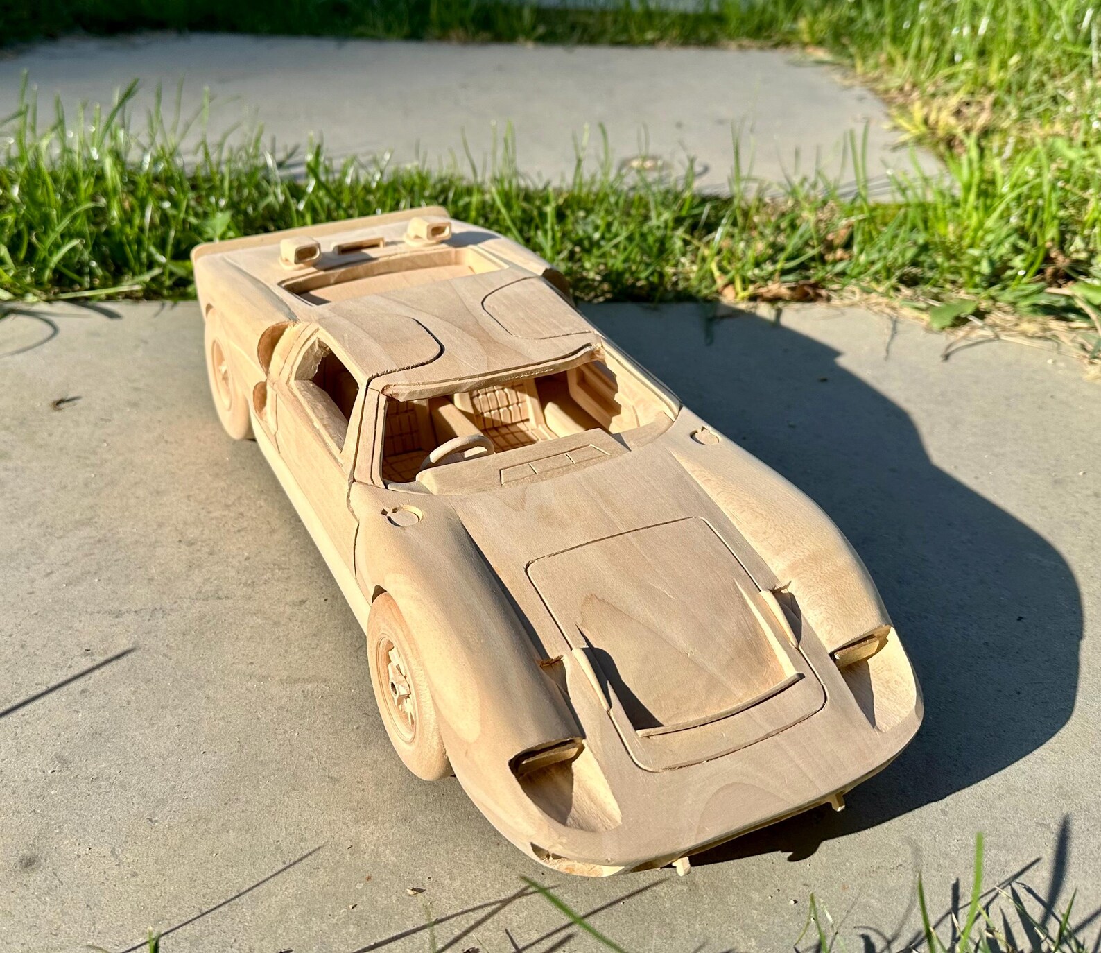 Ford GT40 Mk2 1966, Handcrafted, Natural Wood, %100 Handmade, Natural ...