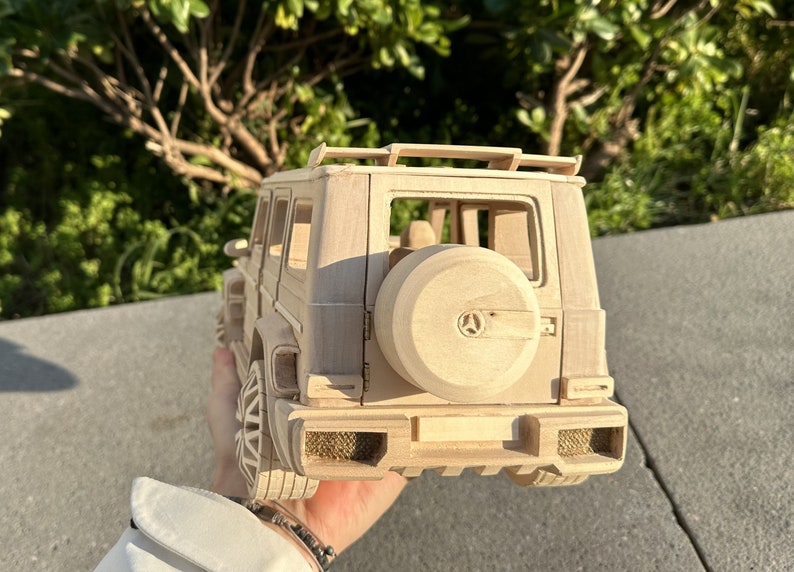 Mercedes G63 Brabus Carmodel 1:13 Scale, Handcrafted From Natural Wood ...