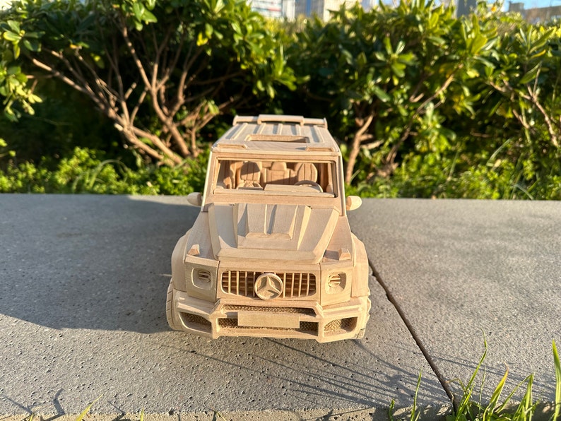 Handmade Lime Wood Mercedes G63 Car Model, 1:13 Scale - Etsy