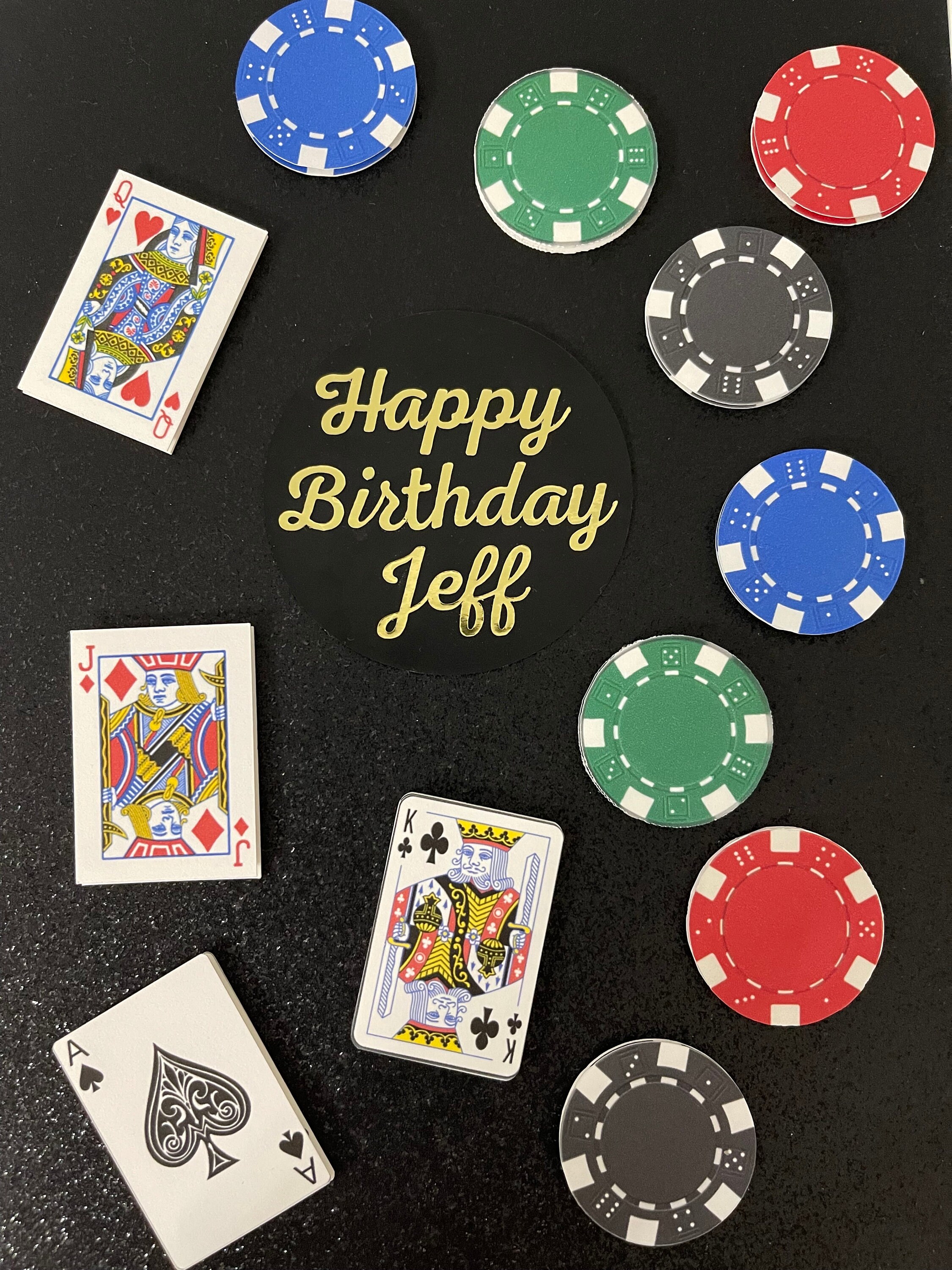 Poker Inspired Cake Topper Casino Inspired Cake Topper Poker Player ...
