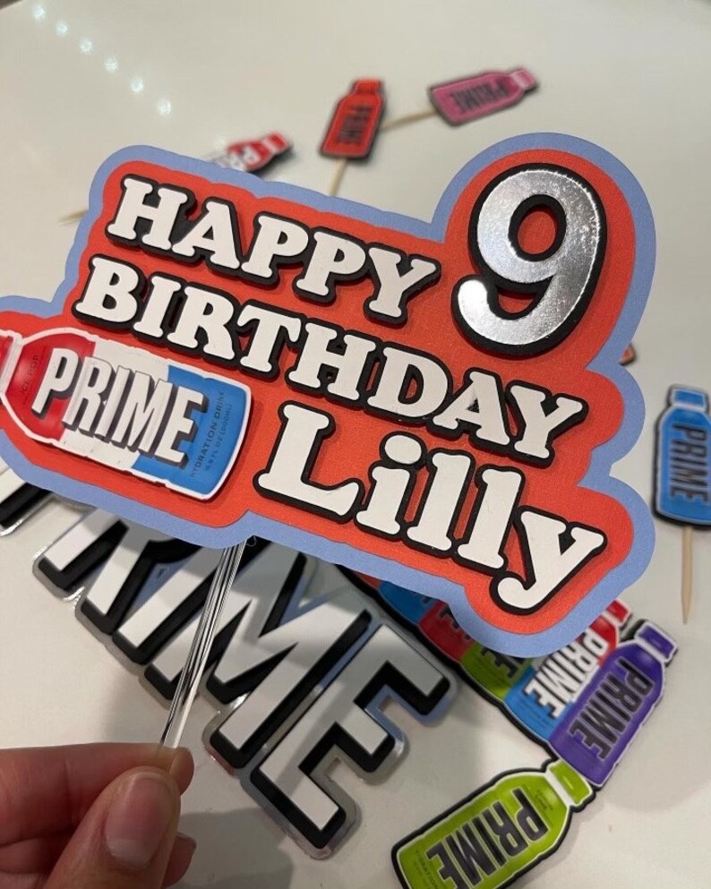 Prime Hydration Drink Inspired Cake Topper Prime Sports Drink Inspired ...