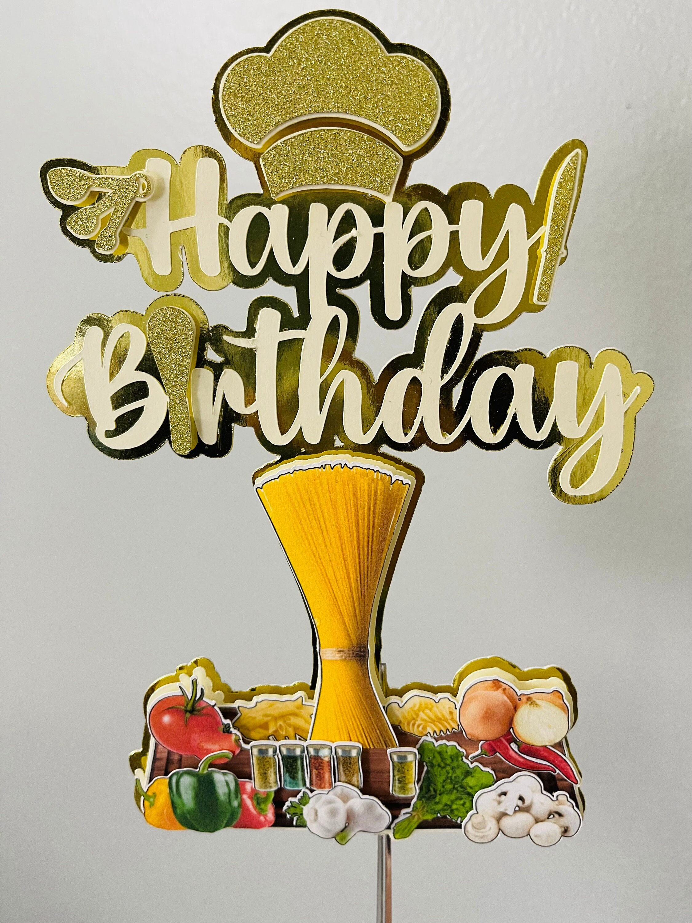 Chef Cake Topper/chef Theme/ Chef Party/ Chef Birthday/ Birthday Party ...