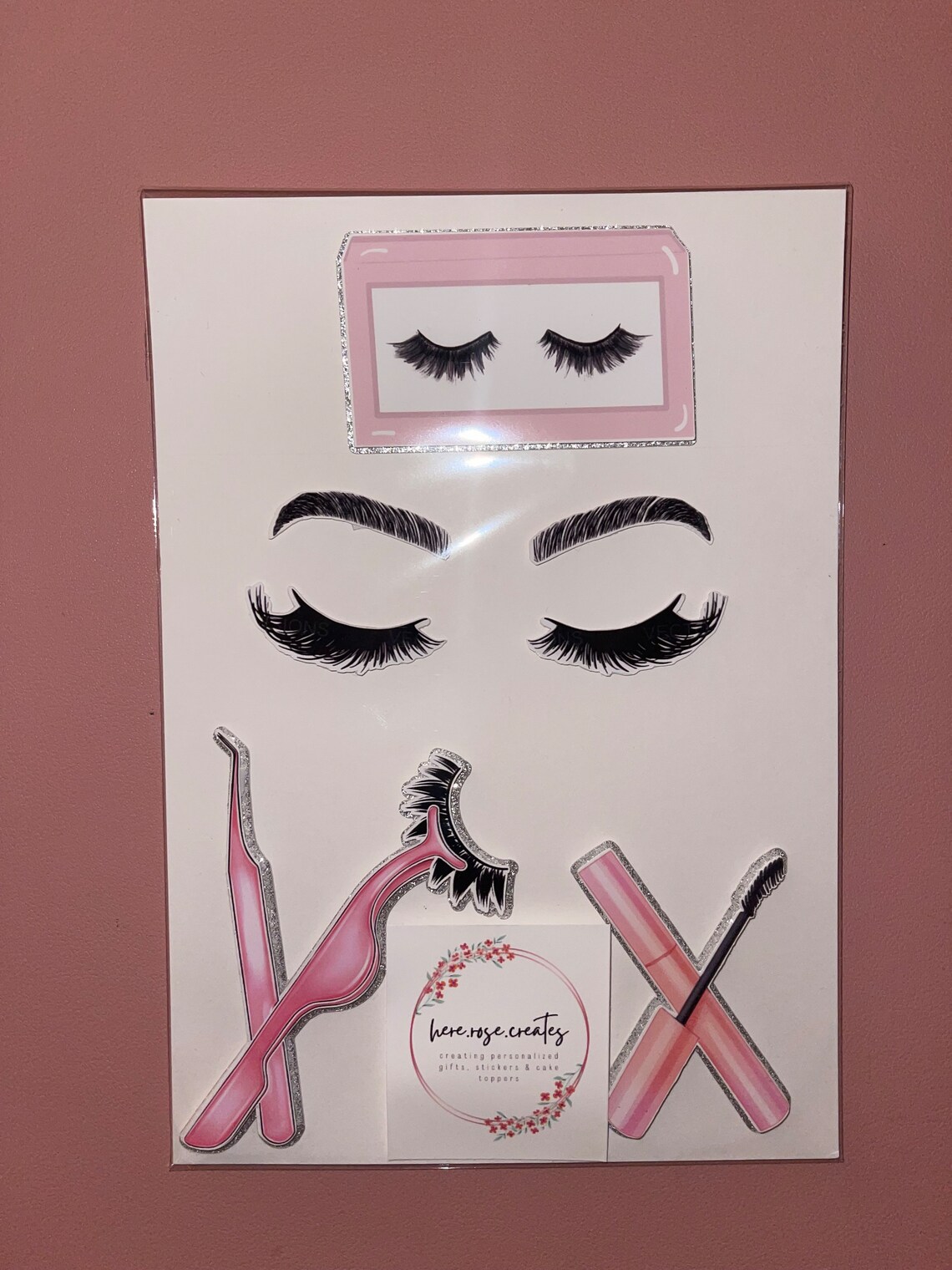 Lash Tech Theme Cake Topper Makeup Cake Topper - Etsy