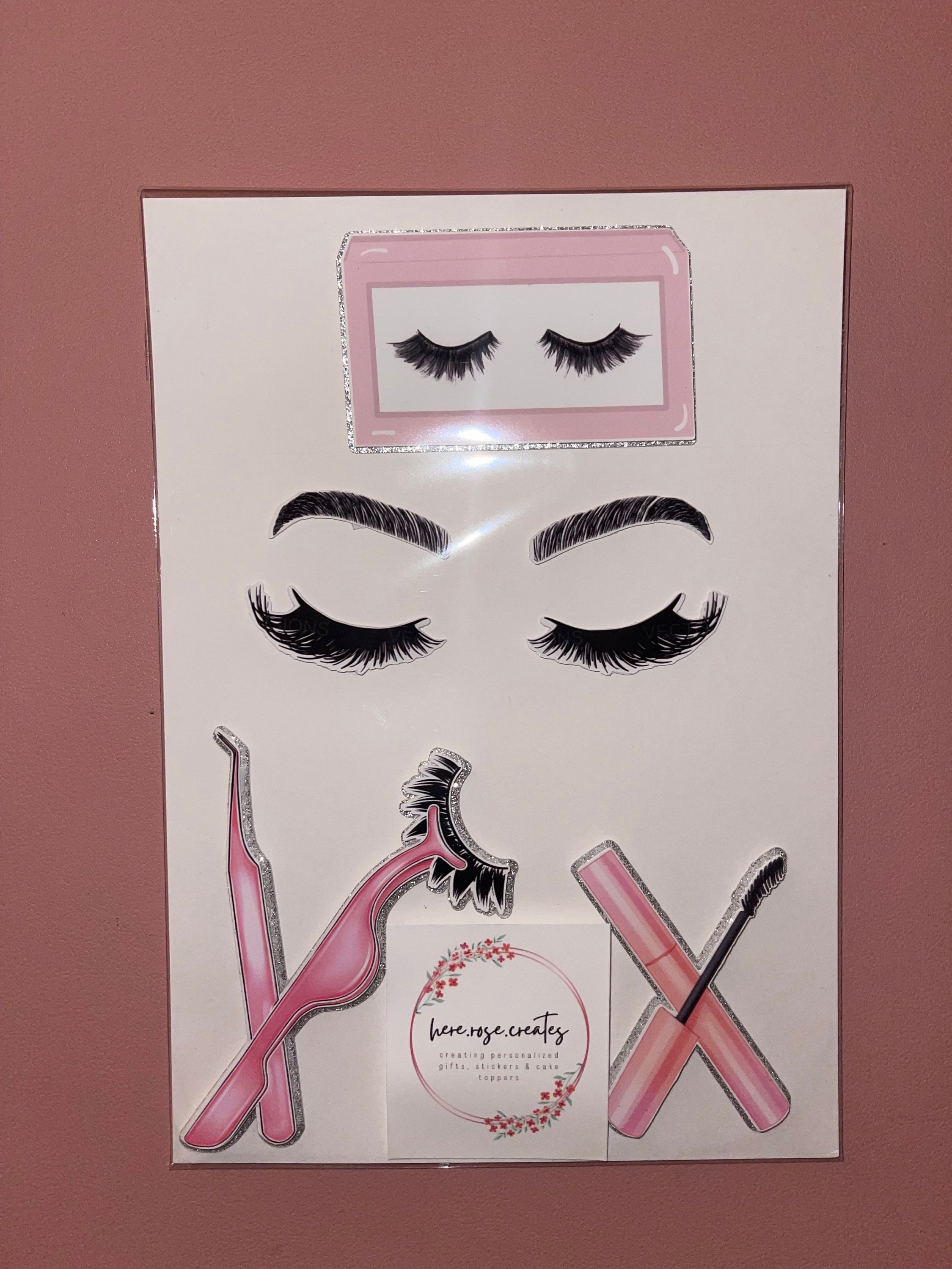 Lash Tech Theme Cake Topper Makeup Cake Topper - Etsy