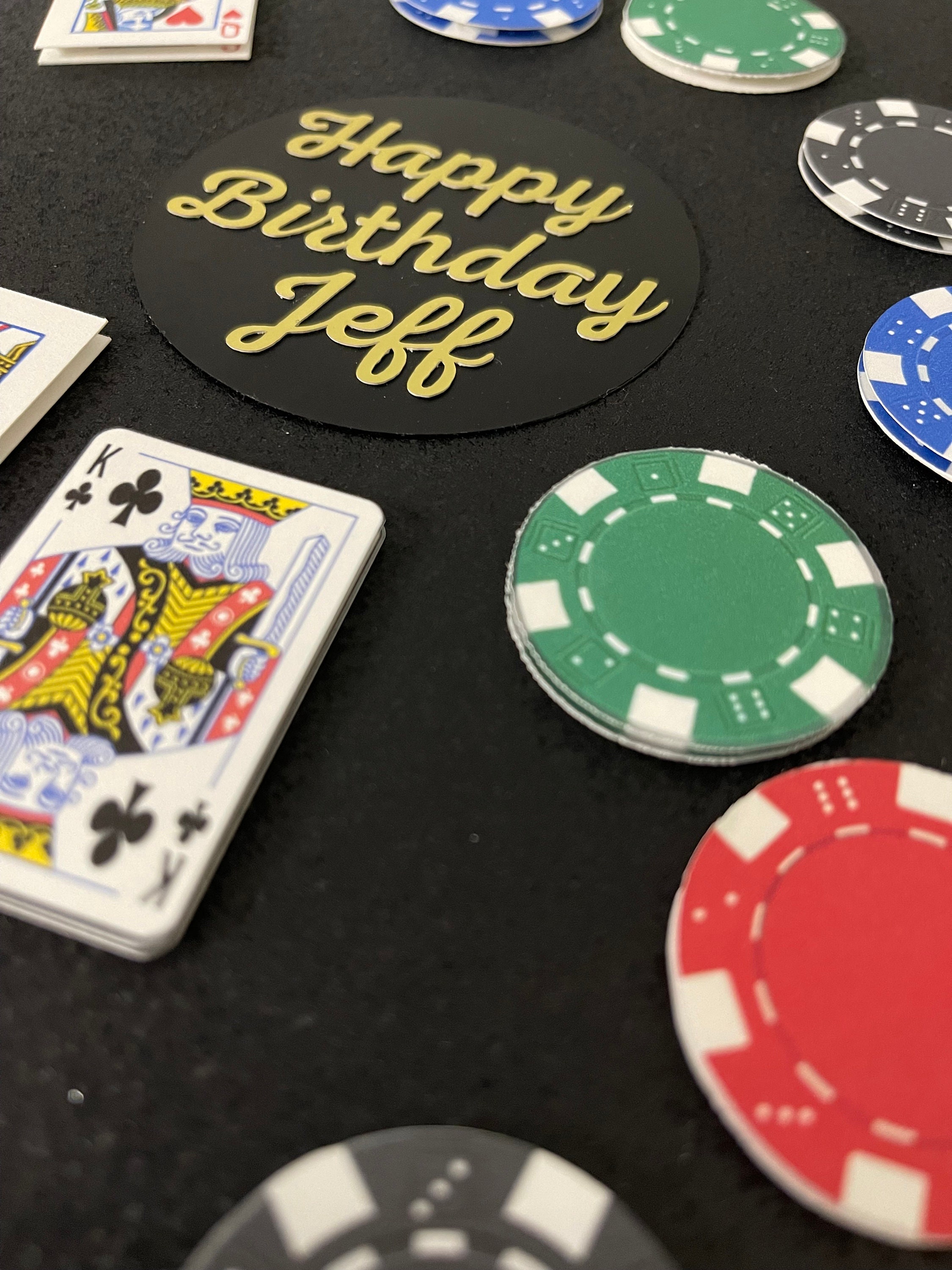 Poker Inspired Cake Topper Casino Inspired Cake Topper Poker Player ...