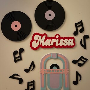Retro 1950s Cake Topper, Grease Inspired, Movie, Jukebox, - Etsy