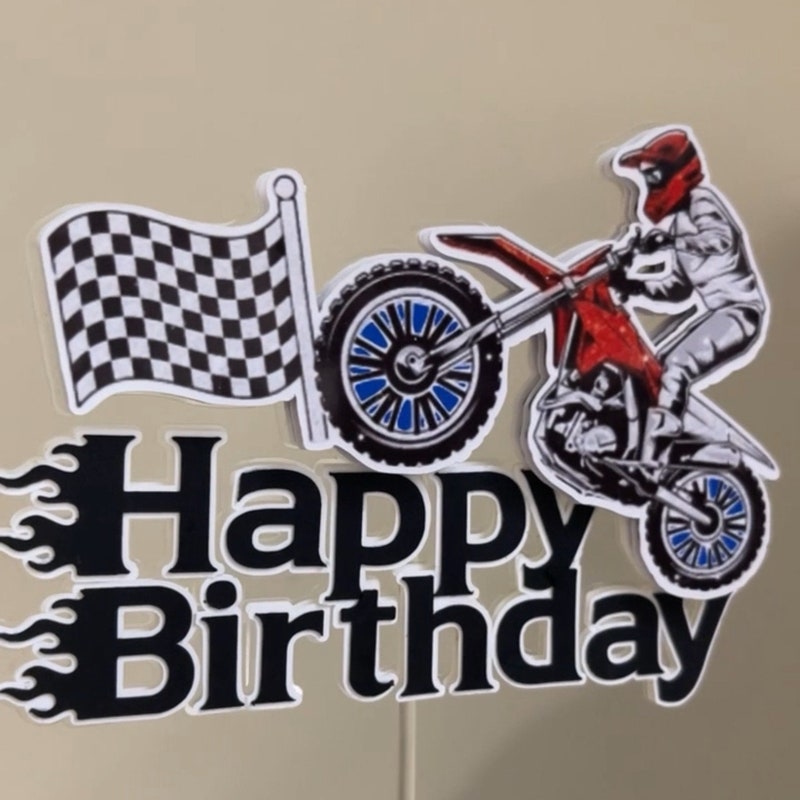 Motorcycle Cake Topper - Etsy