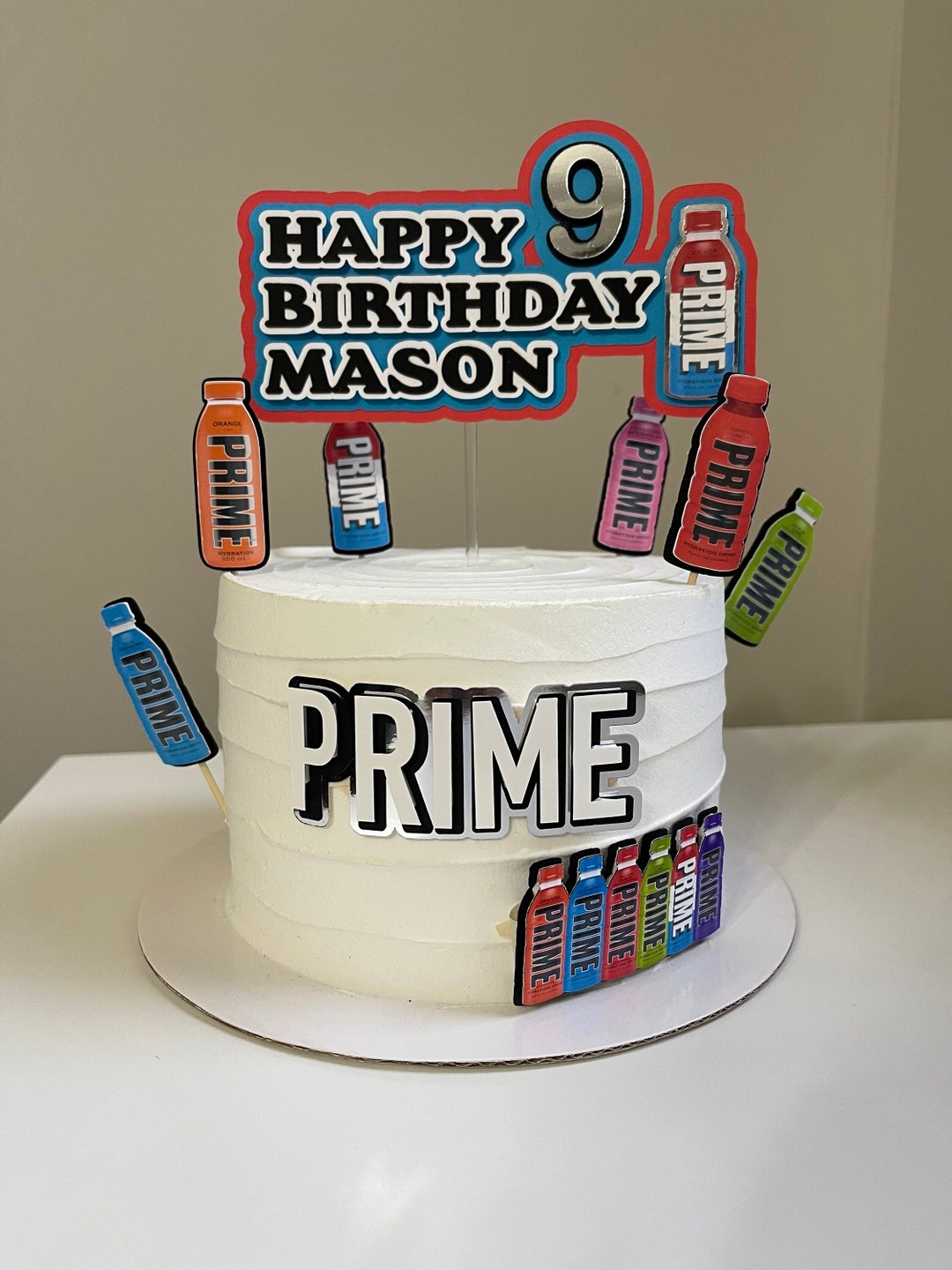 Prime Hydration Drink Inspired Cake Topper Prime Sports Drink Inspired ...