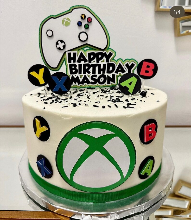 Xbox Inspired Cake Topper Video Game Inspired Cake Topper Birthday Boy ...