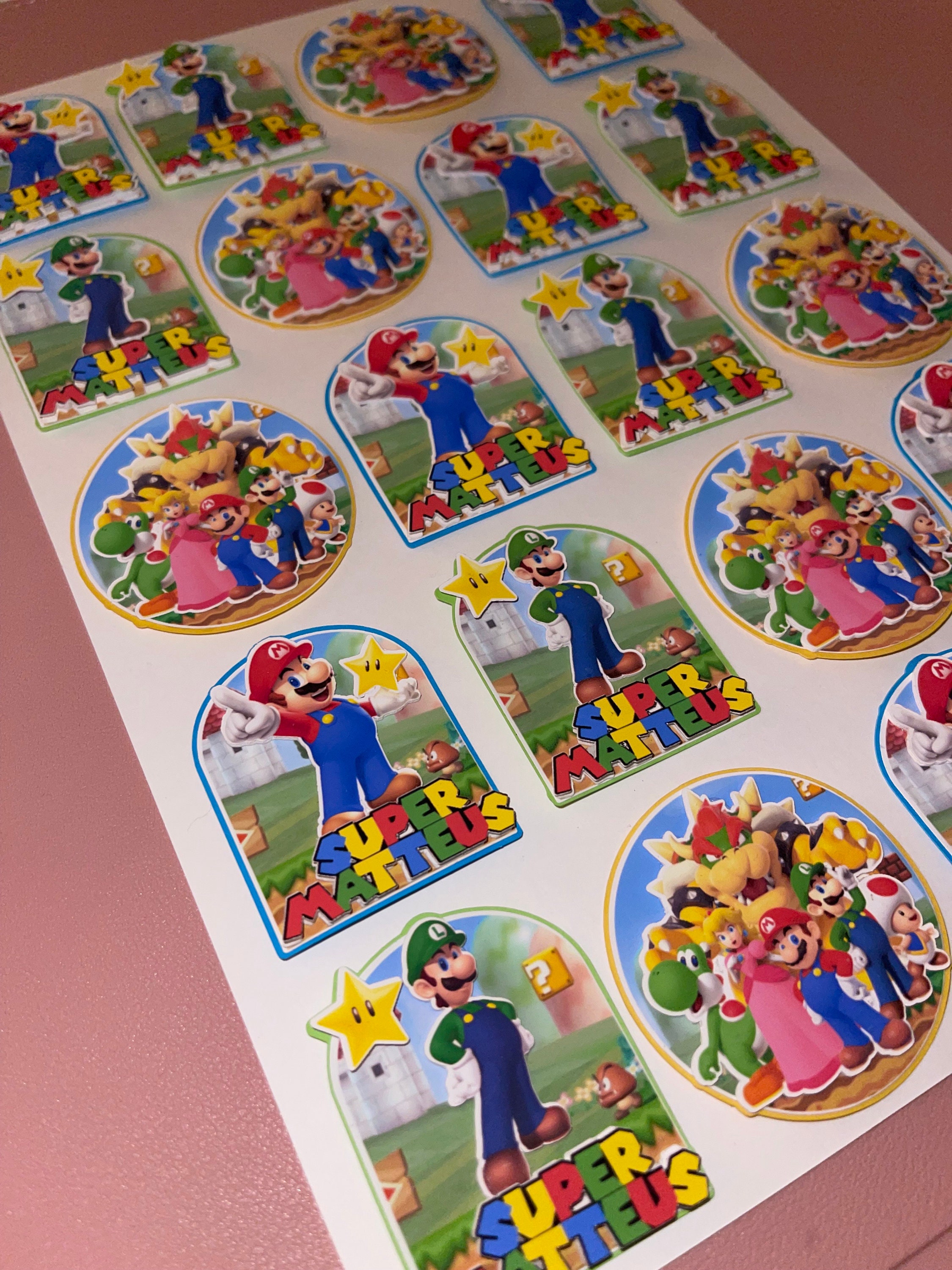 Super Mario Bros Inspired Cupcake Topper Mario and Luigi Inspired ...