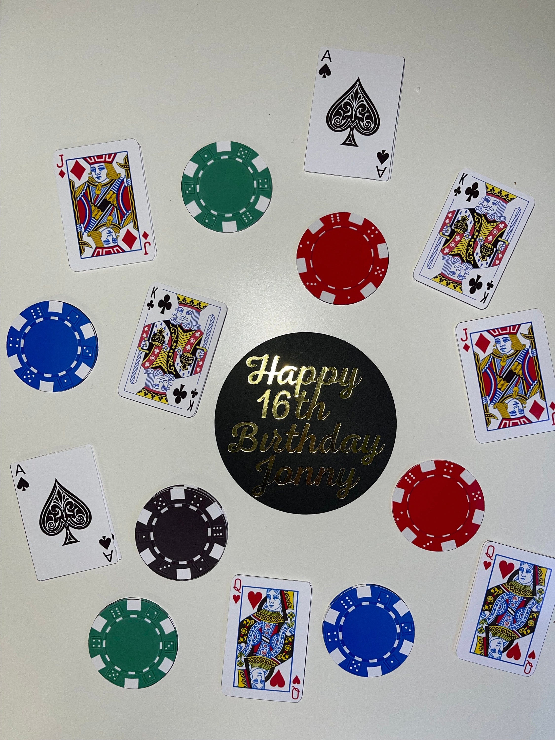 Poker Inspired Cake Topper Casino Inspired Cake Topper Poker Player ...