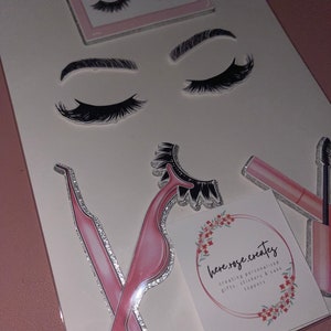 Lash Tech Theme Cake Topper Makeup Cake Topper - Etsy