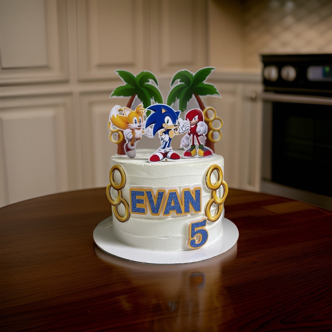 Hedgehog Inspired Cake Topper Boy Birthday Topper Sonic Inspired Palm ...