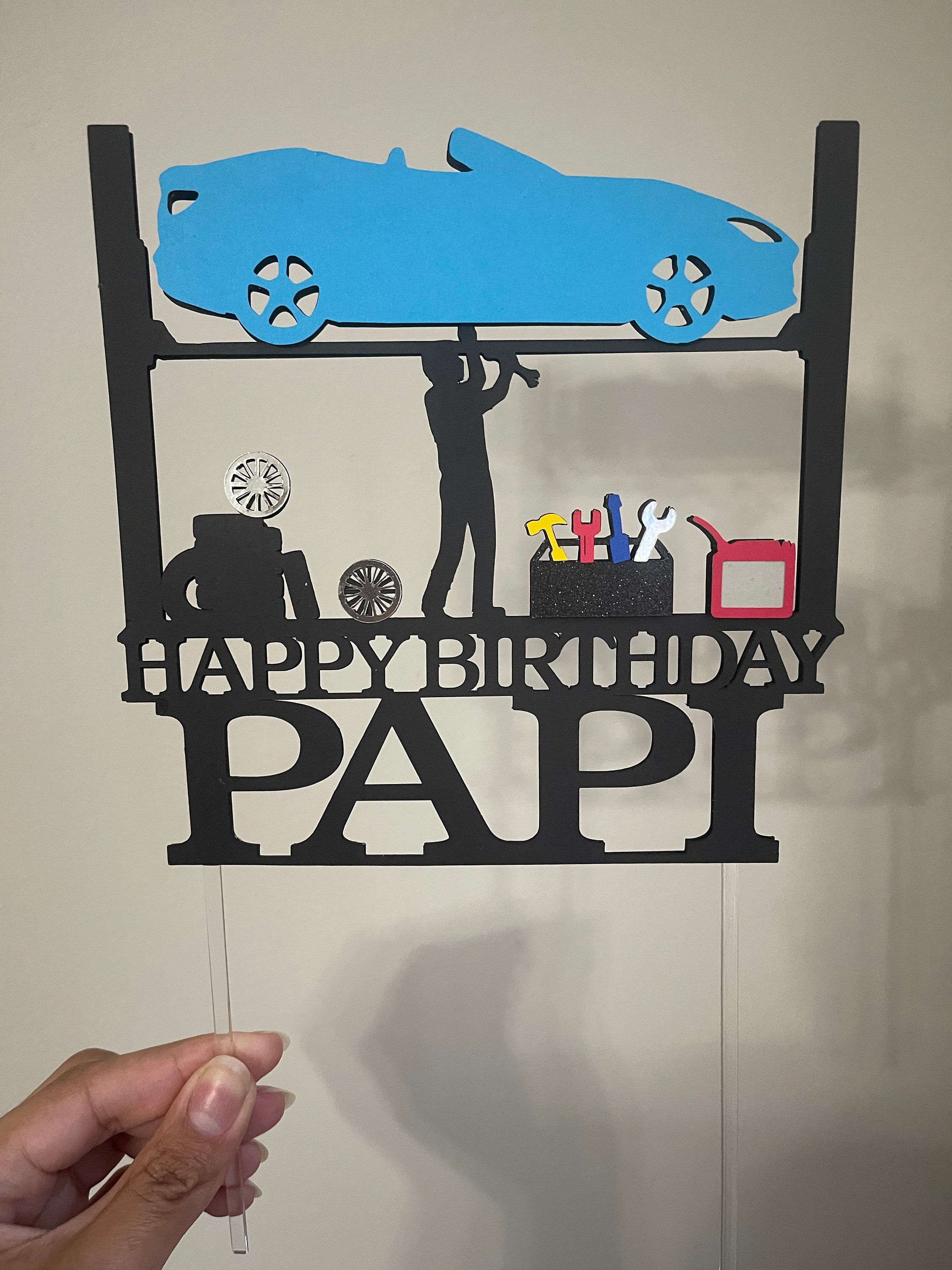 Mechanic Birthday Cake Topper Man Cake Topper Dad Cake Topper - Etsy
