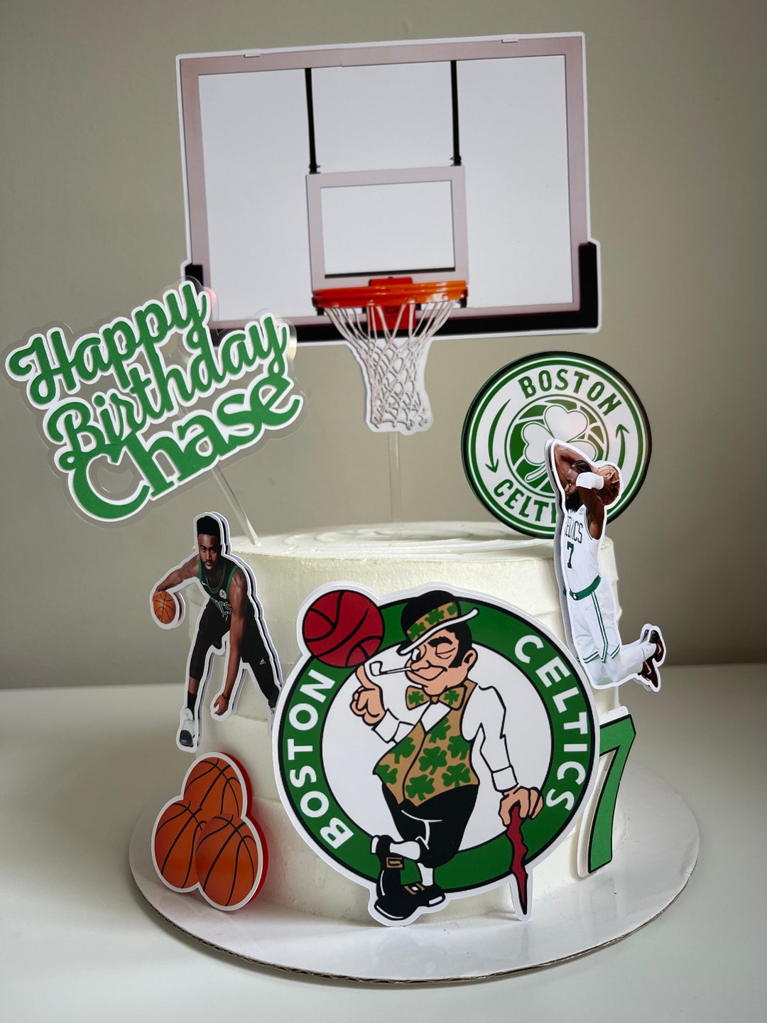 Celtics Inspired Cake Topper B0ston Celtics Inspired Cake Topper ...