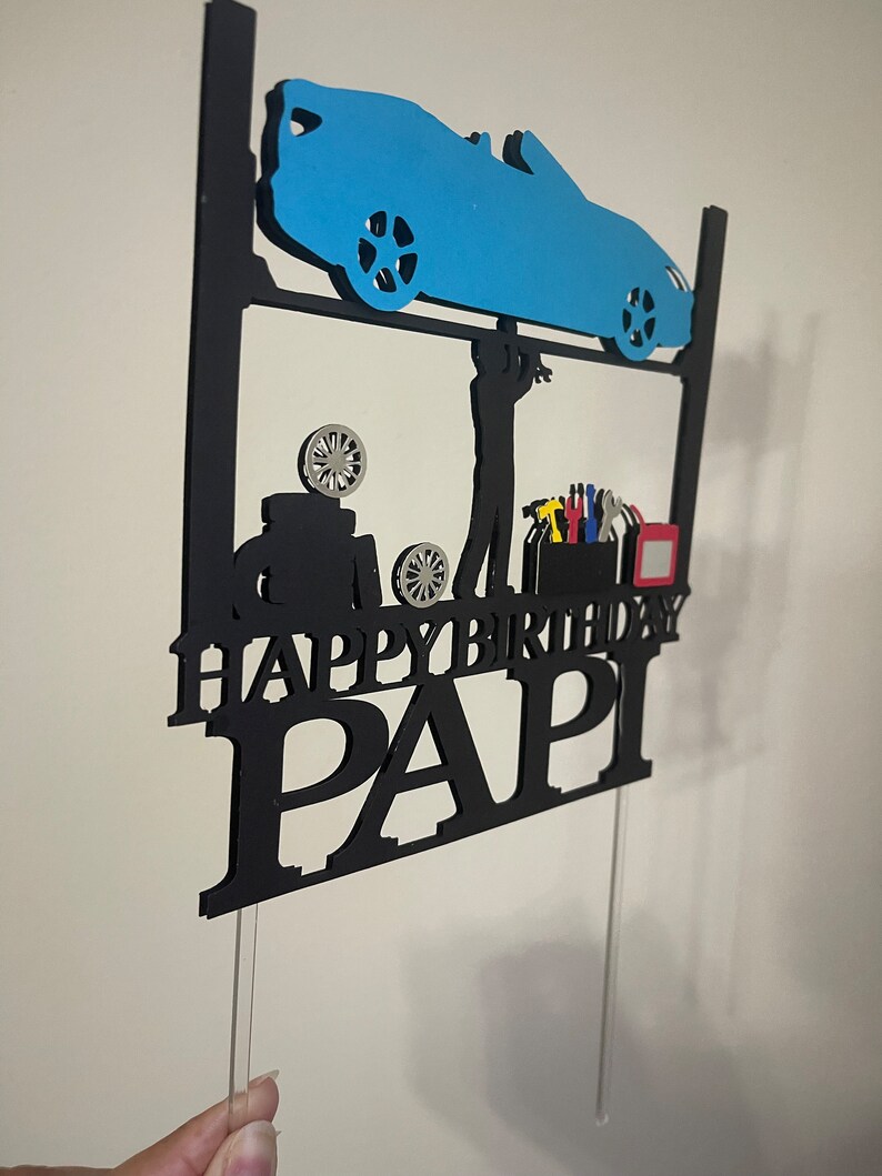 Mechanic Birthday Cake Topper Man Cake Topper Dad Cake Topper - Etsy