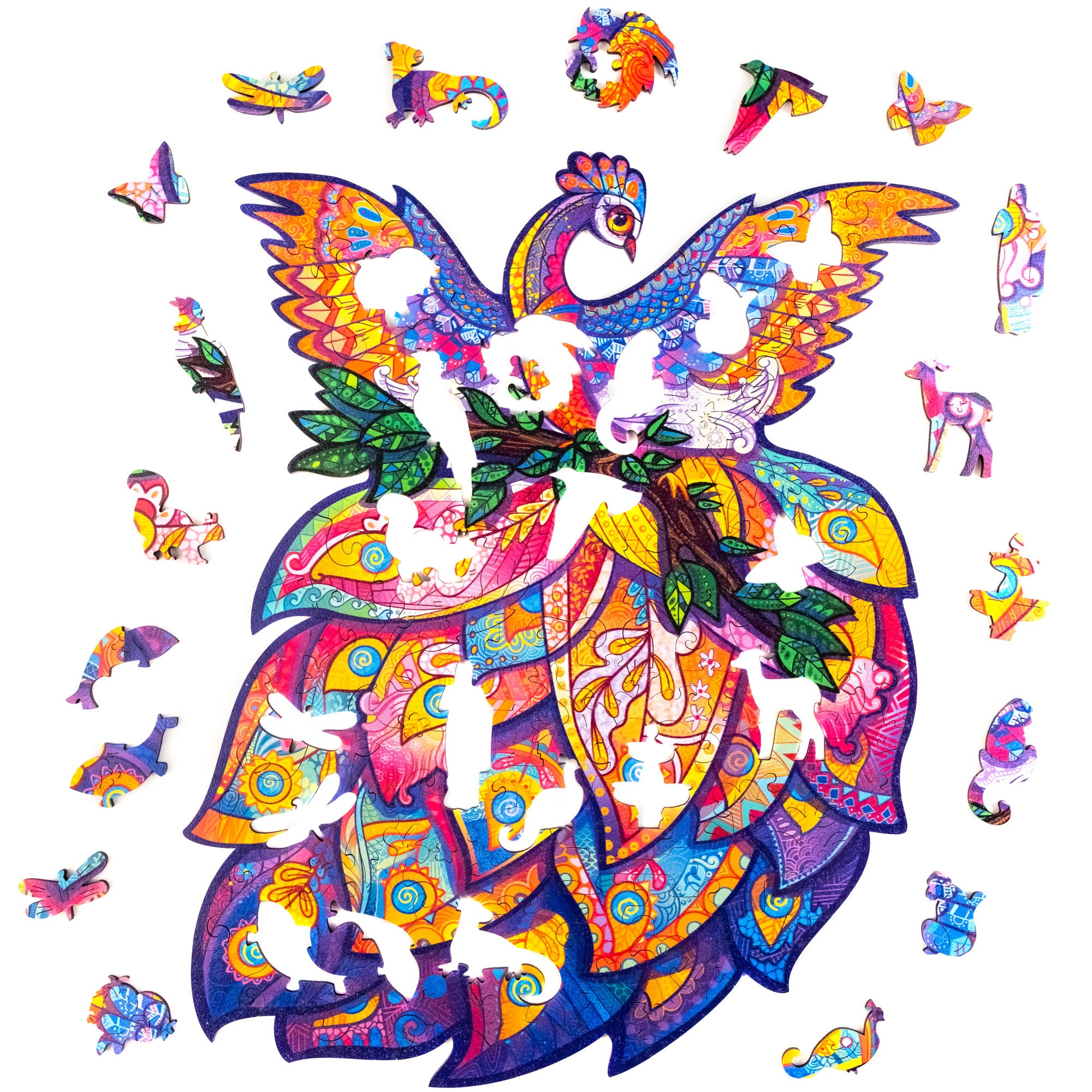 UNIDRAGON Wooden Puzzle / Fairytale Bird / Gift Box / Wooden Puzzle ...