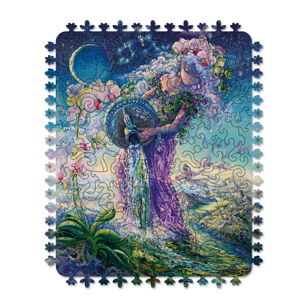 Davici Wooden Puzzle Zodiac Aquarius 100 Pieces - Etsy