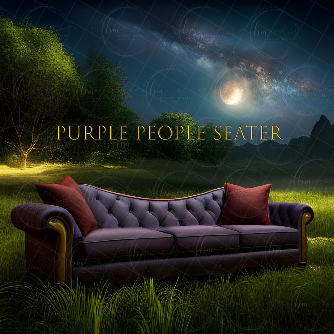 Purple People Seater - Digital Background - Etsy