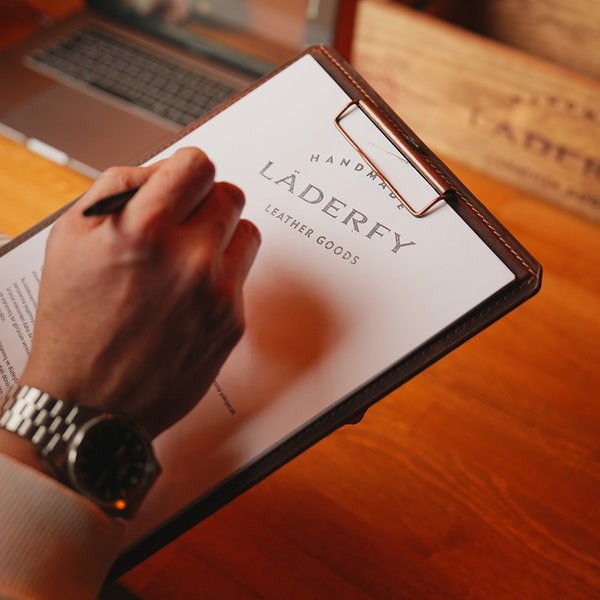 Leather Folder With Clipboard - Etsy