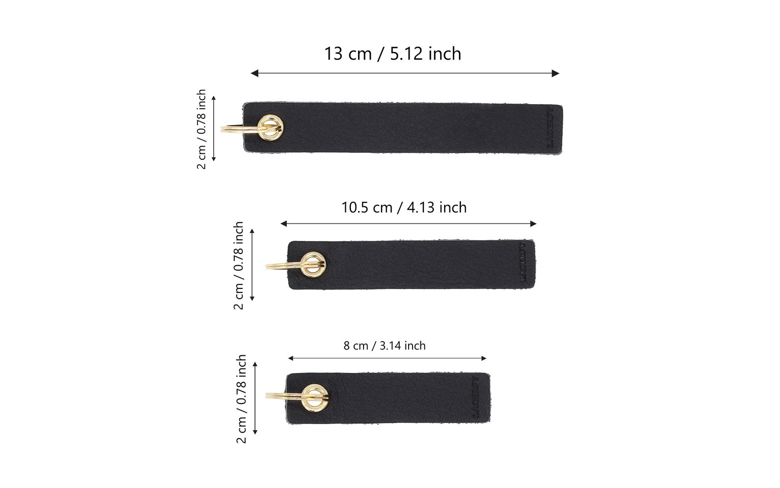 Genuine Leather Keychain Custom Metal Split Ring Holder for Men-women ...