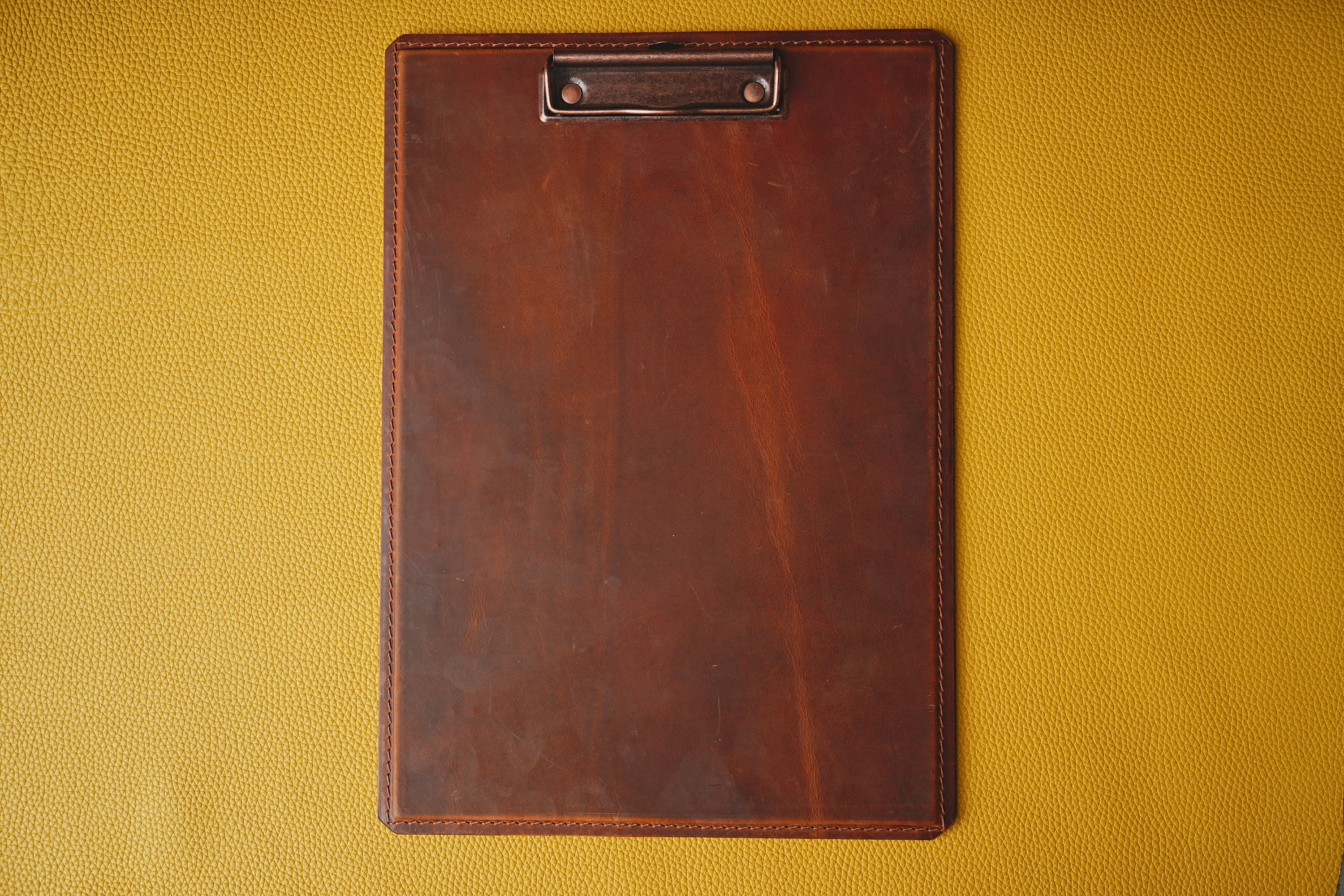A4 Leather Clipboard Writing Pad With Metal Hook Personalized File ...