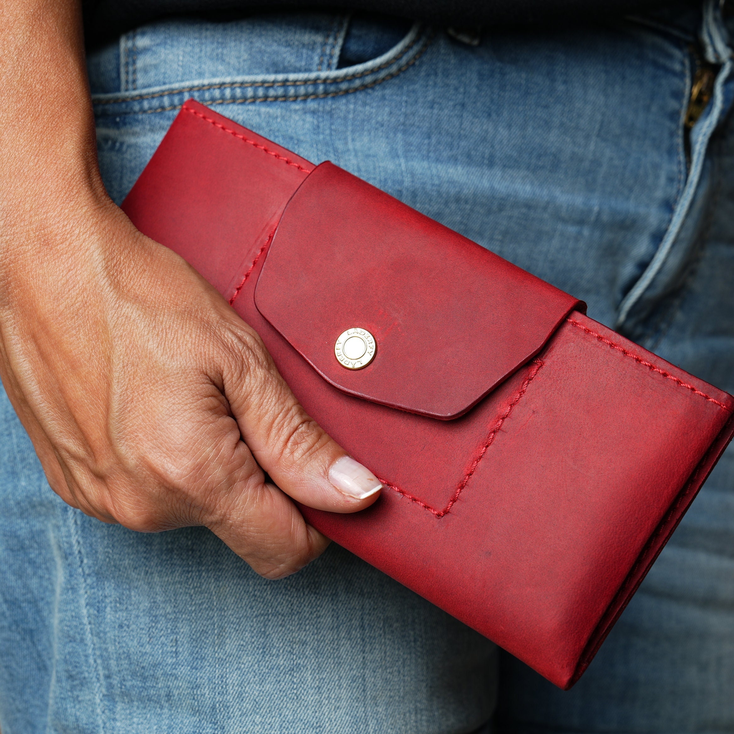 Leather Phone Wallet for Women Personalized Cell Phone Purse - Etsy