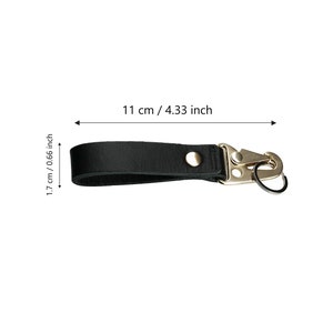 Genuine Leather Keychain With Tactical HK Clip Car Key FOB EDC Keychain ...