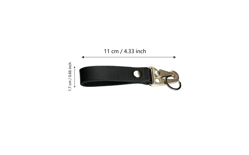 Genuine Leather Keychain With Tactical HK Clip Car Key FOB EDC Keychain ...