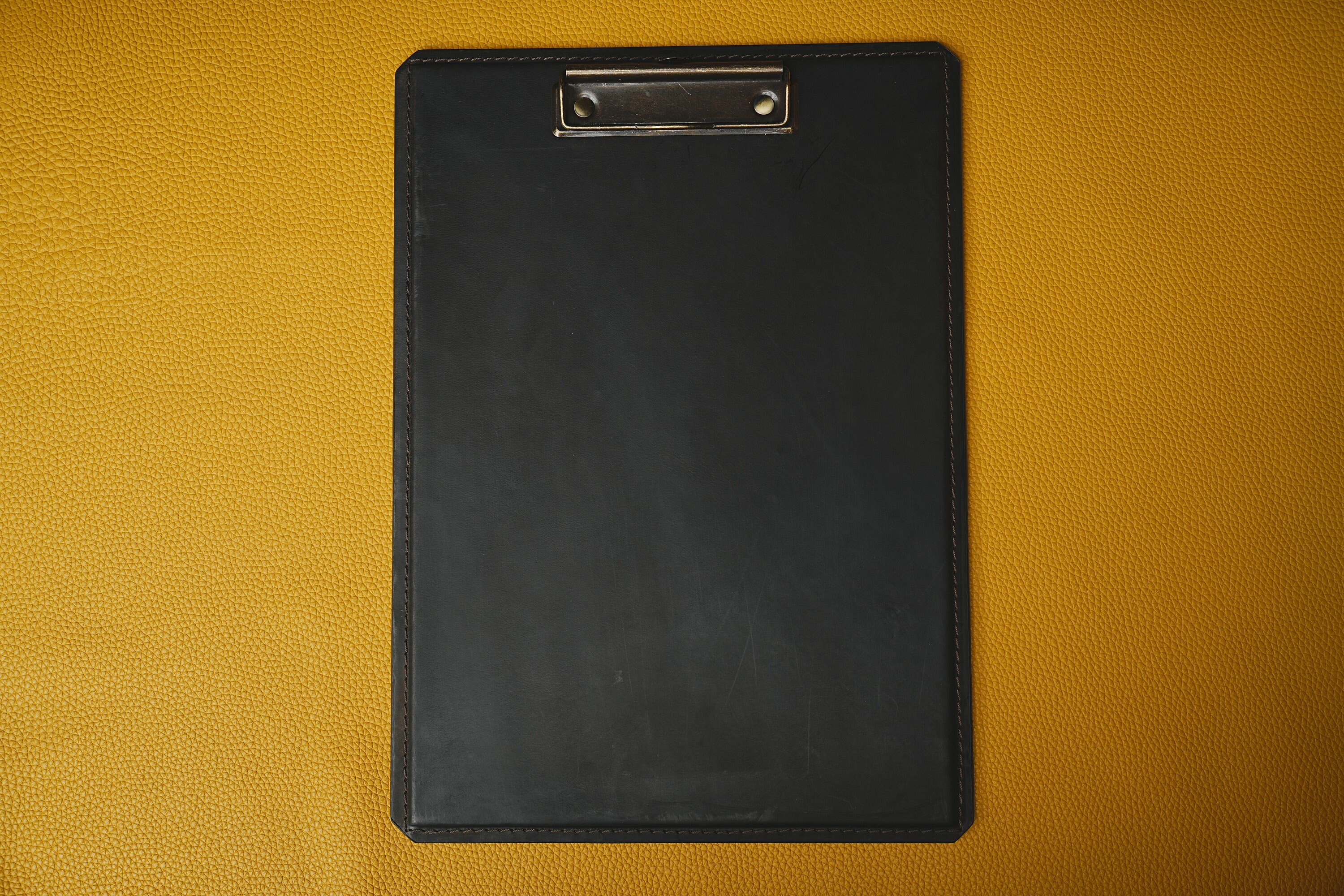 A4 Leather Clipboard Writing Pad With Metal Hook Personalized File ...