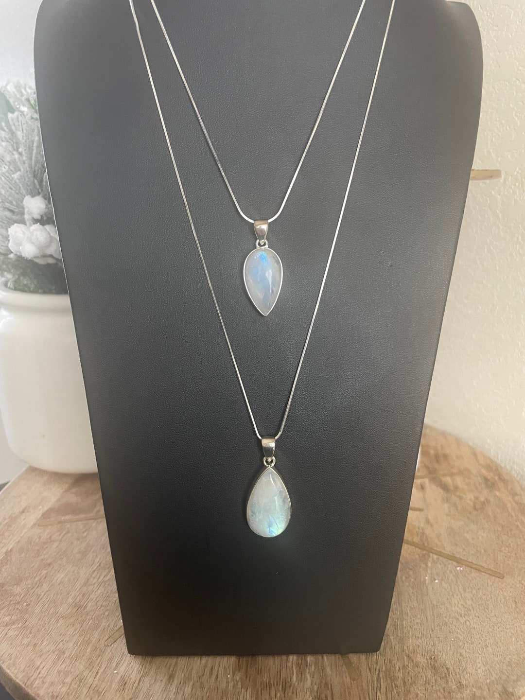 Moonstone Pendents, 1-1.5 Inch Pendents, 925 Sterling Silver Crystal ...