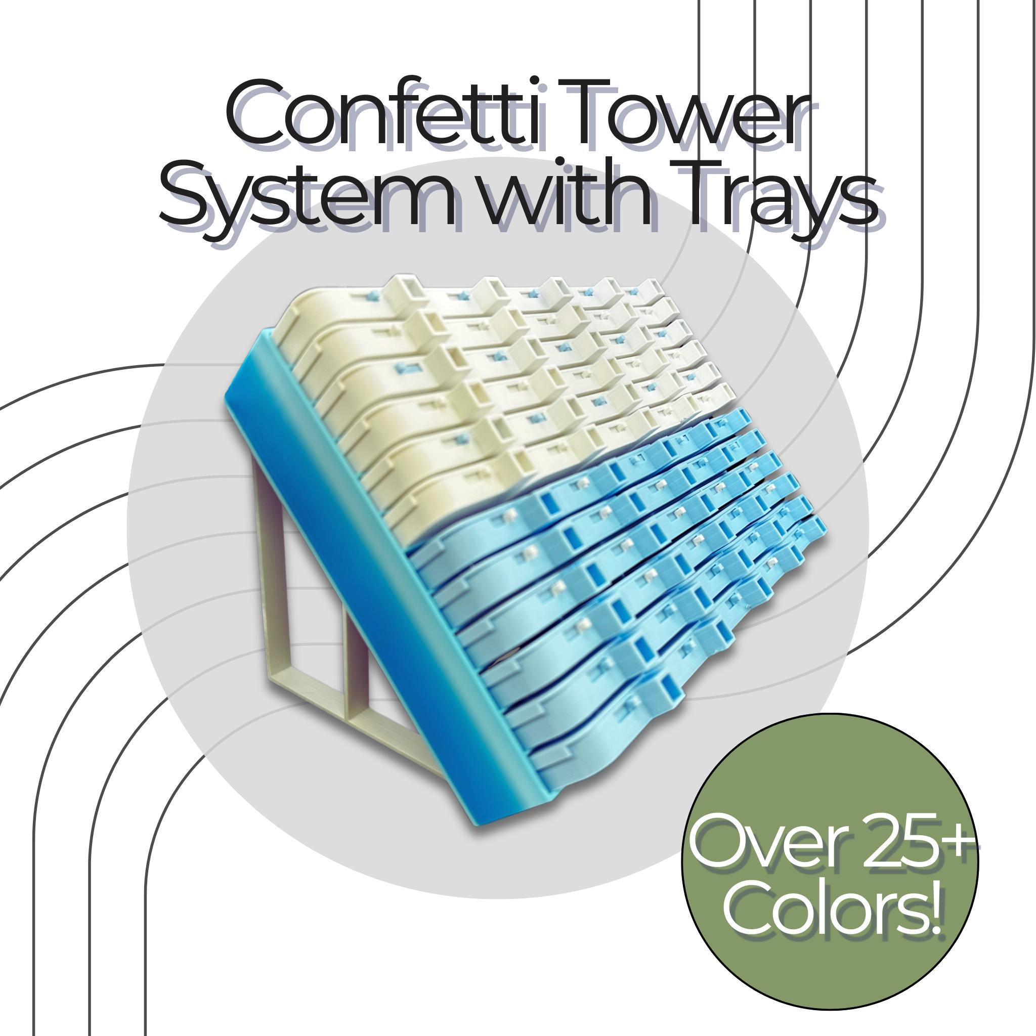 Diamond Art Confetti Tower With Trays and Magnetic Stand Option by ...