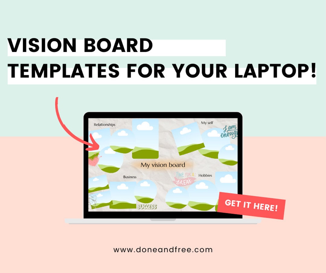 Vision Board Template for Canva! - Etsy