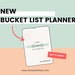 Bucket List Planner - Etsy
