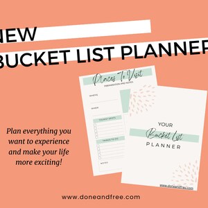 Bucket List Planner - Etsy