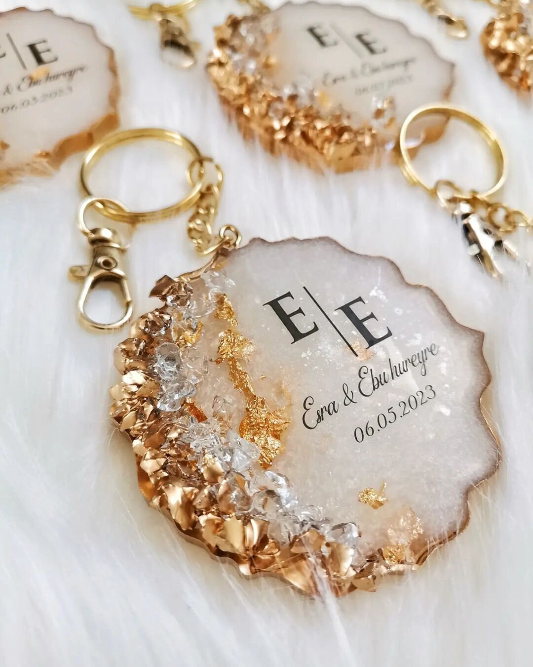 Epoxy Keychain,personalized Wedding Keychain Gift,25,50th Anniversary ...