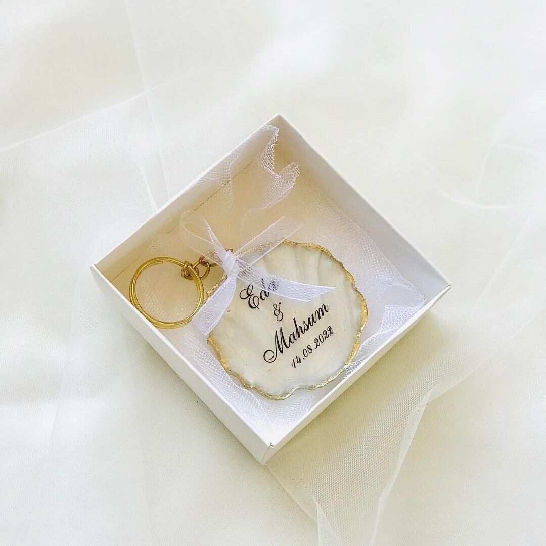 Personalized Magnet Favor for Guest, Epoxy Magnet With Box, Wedding ...