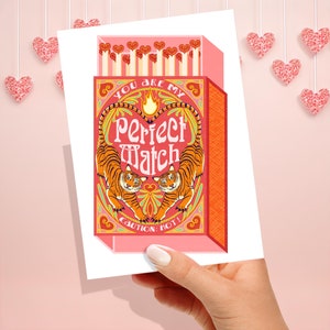 Perfect Match Card for Boyfriend I Love You Card Printable Wedding ...