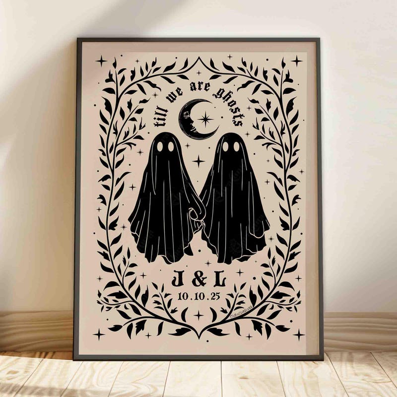 Ghost on a Tree Print - Etsy UK