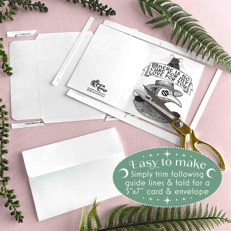 Plague Doctor Card Funny Anniversary Gothic Romance Spooky I Love You ...