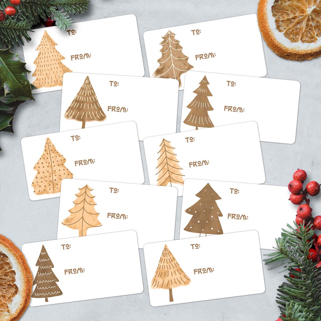 Scandinavian Xmas Gift Tags Printable Set of 10 Scandi Christmas ...