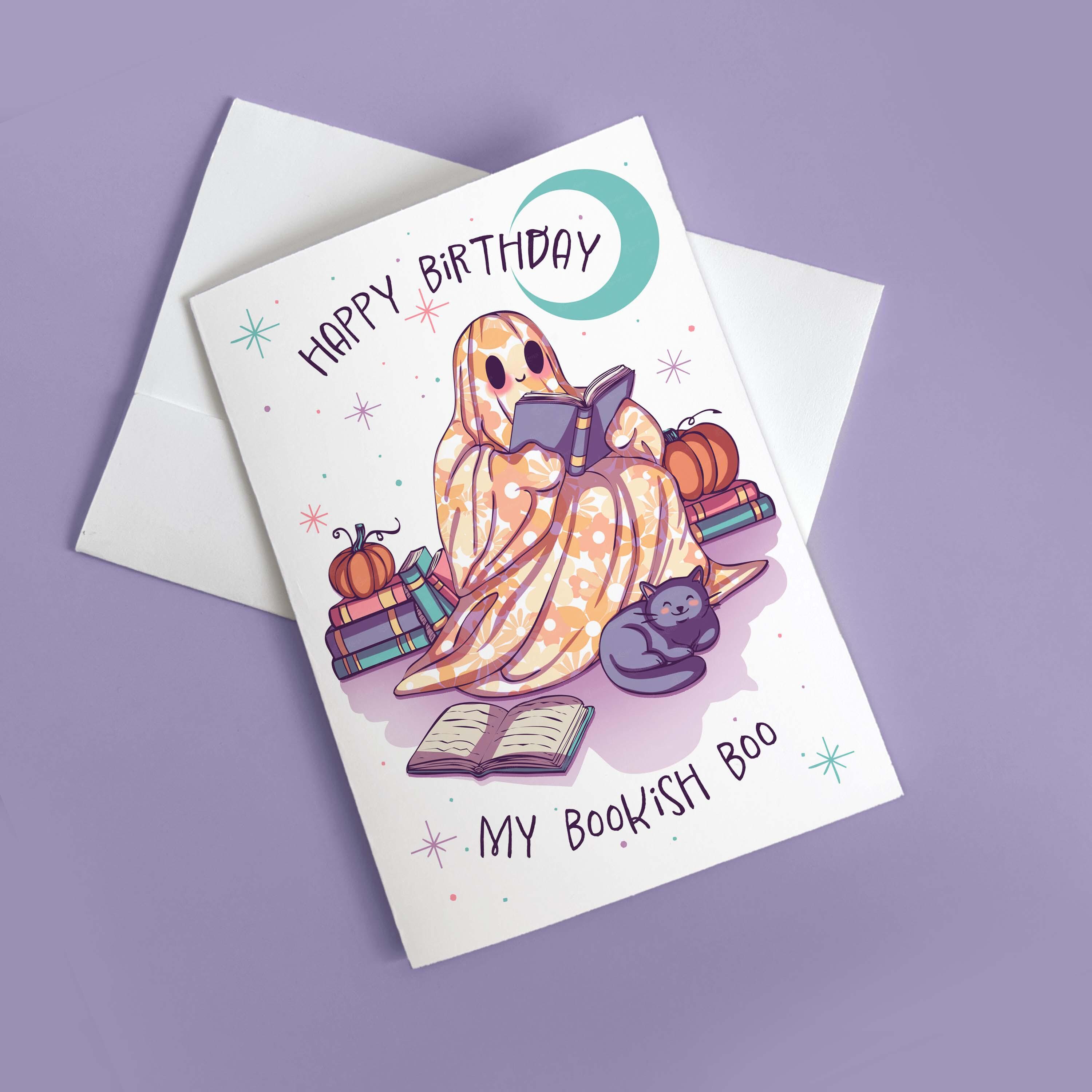 Printable Book Lover Birthday Card for Girlfriend or Boyfriend, With ...