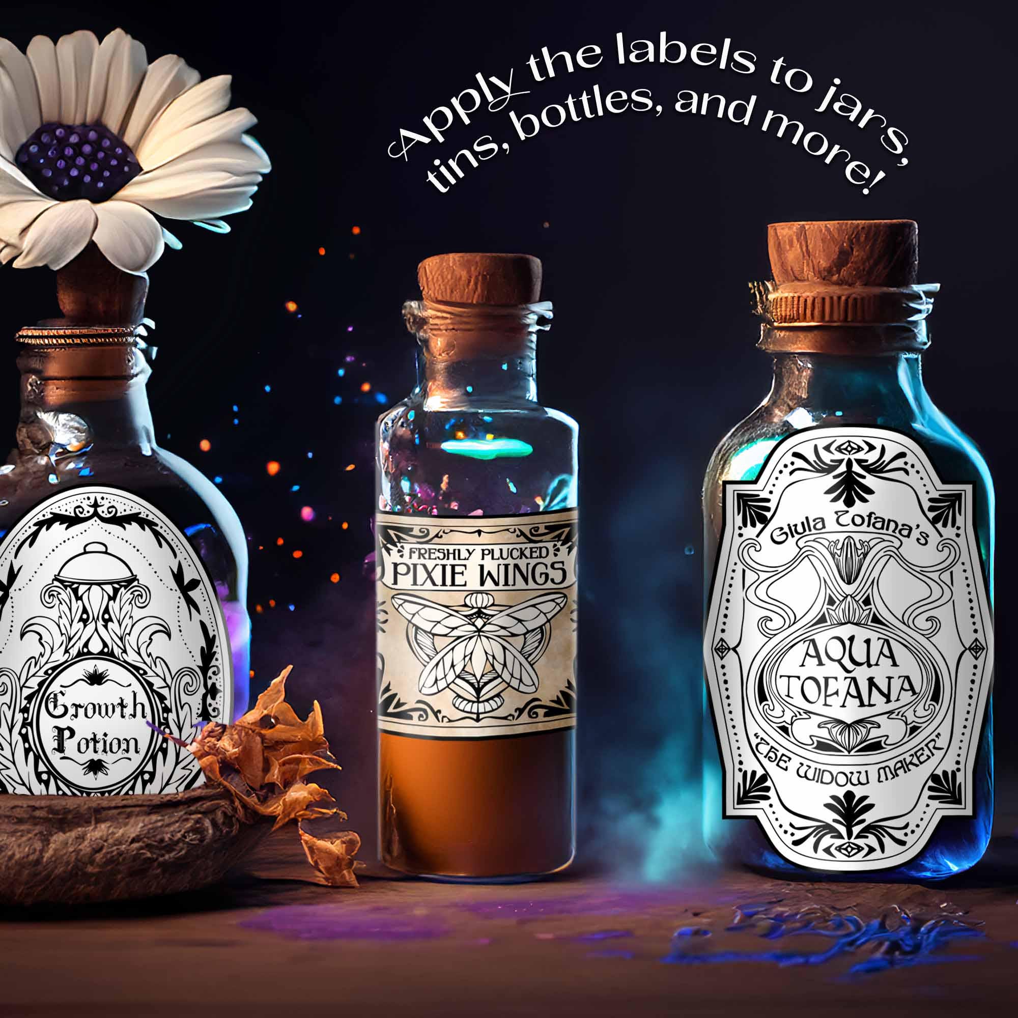 Potion Bottle Label Printable Magic Apothecary Label Alchemy Witchcraft ...