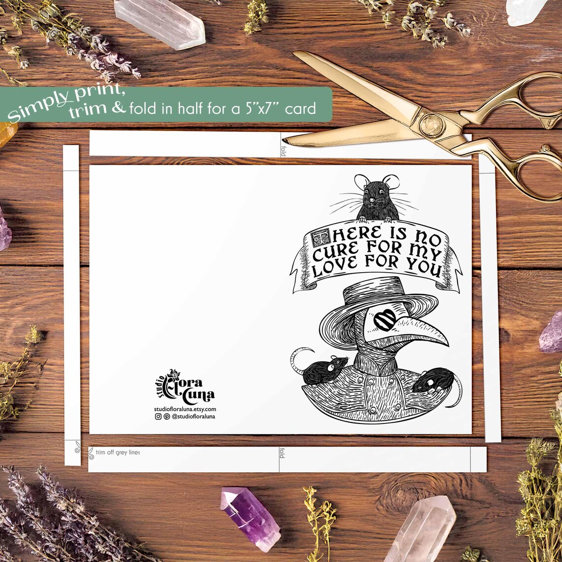 Plague Doctor Card Funny Anniversary Gothic Romance Spooky I Love You ...